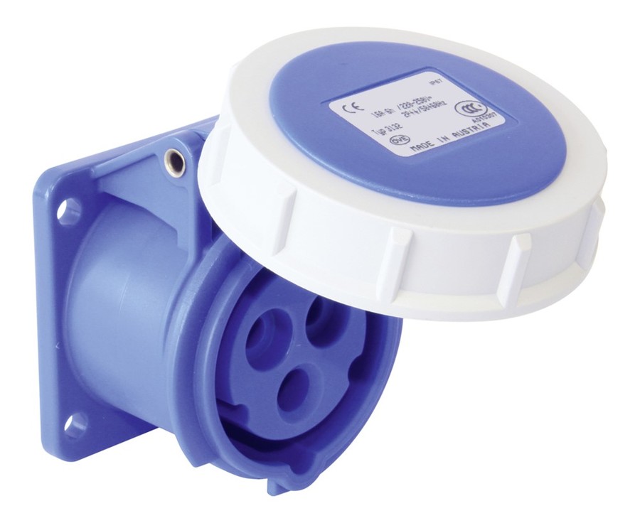 IP67 Female Receptacle - 320R4W - Flange Mount Receptacle - Globetron ...