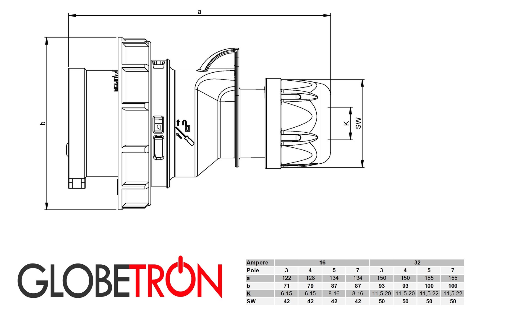 IP67 Male Plug - 430P5W - Plugs - Globetron Controls Corp.