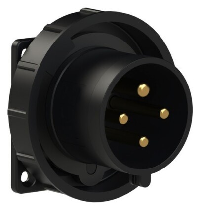 IP67 Male Inlet - 430B12W - Flange Mount Inlet - Globetron Controls Corp.