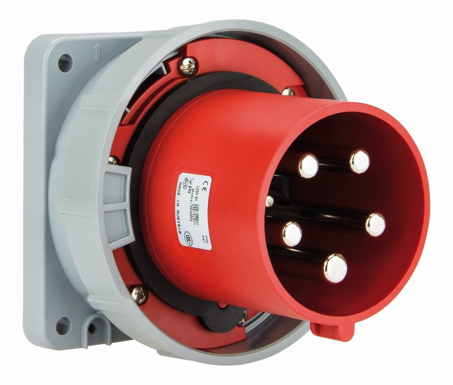 IP67 Male Inlet - 3100B4W - Flange Mount Inlet - Globetron Controls Corp.