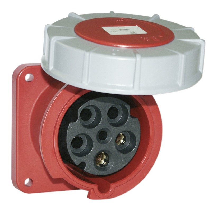 IP67 Female Receptacle - 4100R5W - Flange Mount Receptacle - Globetron ...