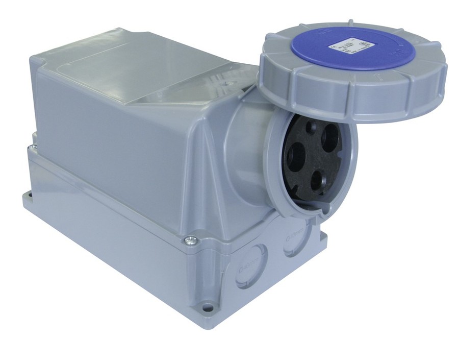 IP67 Female Receptacle - 4100W9W - Wall Mount Receptacle - Globetron ...