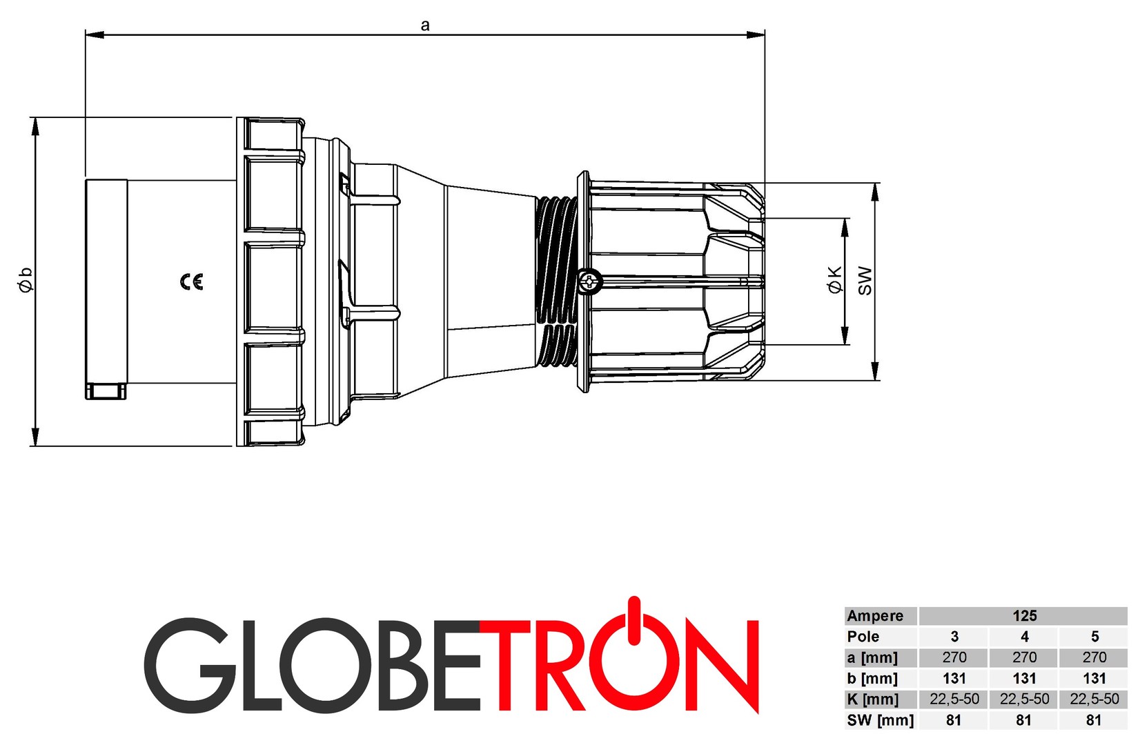 IP67 Male Plug - 5100P9W - Plugs - Globetron Controls Corp.
